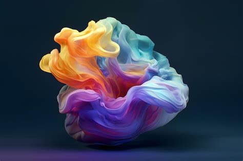 Premium Ai Image Abstract Colorful Gradient Translucent Wave Background