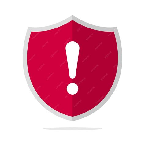 Premium Vector Shield Error Warning Half Shadow Premium Vector Shield Error Warning Half Shadow