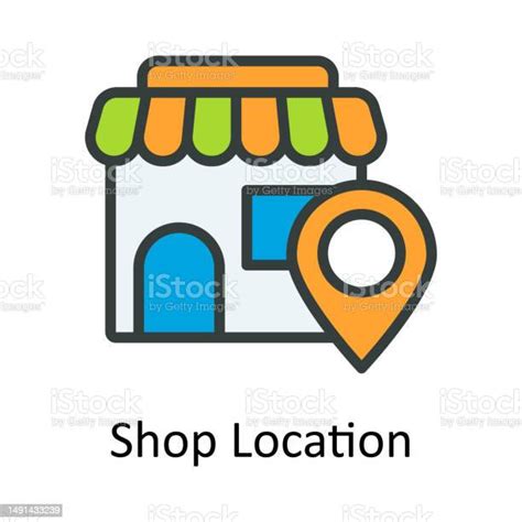 상점 위치 벡터 채우기 윤곽선 아이콘 디자인 그림입니다 흰색 배경에 위치 및 지도 기호 Eps 10 파일 0명에 대한 스톡 벡터 아트 및 기타 이미지 Istock