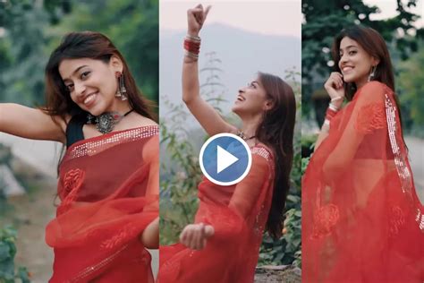 Bhabhi Dance Video This Hot Bhabhi Slays In A Red Saree On Dholna Exceptional Bold Video Here