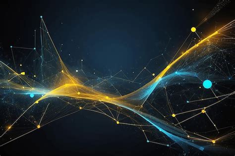 Premium Photo Yellow Abstract Data Network Background Stock Illustration