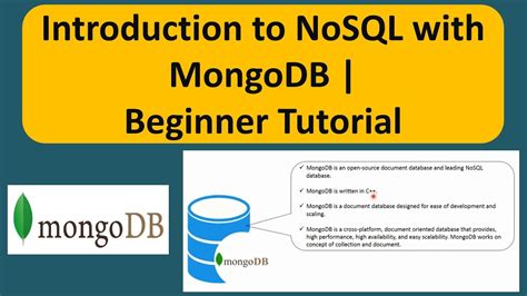 Introduction To Nosql With Mongodb Beginner Tutorial Mongodb