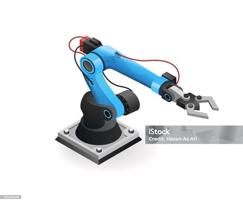 Alat Teknologi Lengan Robot Industri Konsep Ilustrasi Isometrik Ai