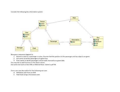 Consider The Following Bus Information System Now Chegg Com