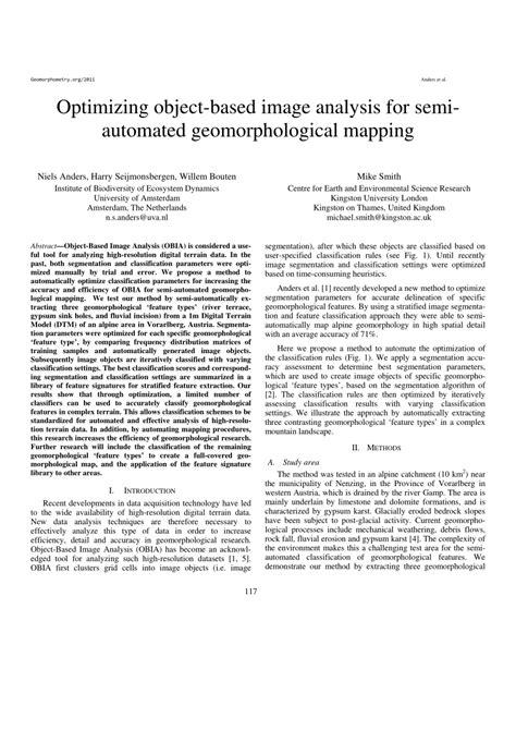 pdf optimizing object based image analysis for semi automated