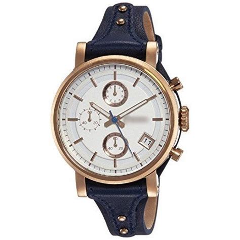 Original Fossil Women S Babefriend Chrono Navy Blue Leather Watch ES3838 Jam Tangan Wanita