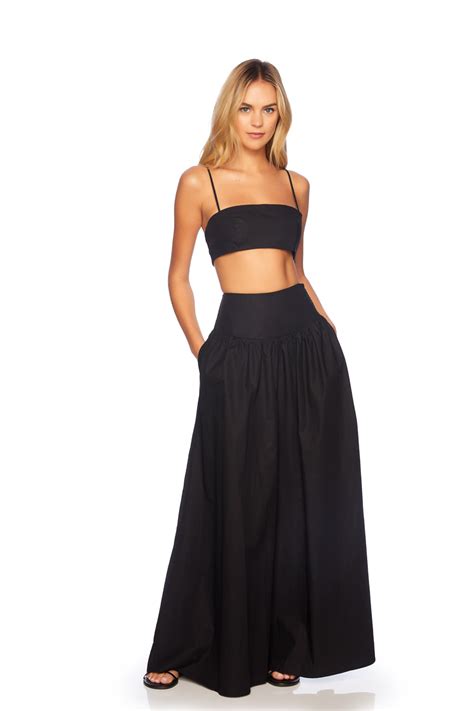 Poplin Drop Waist Skirt Susana Monaco‎