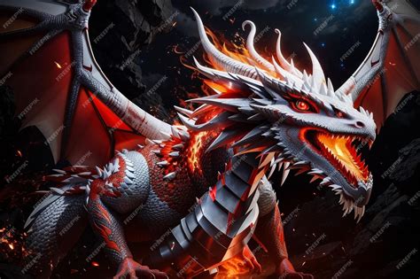 Premium Ai Image A Furious Dragon Attacking On Thieves