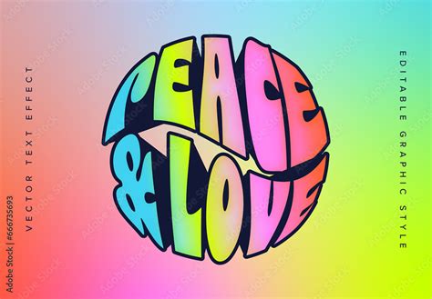 Colourful Warped Text Effect Mockup Stock Template Adobe Stock