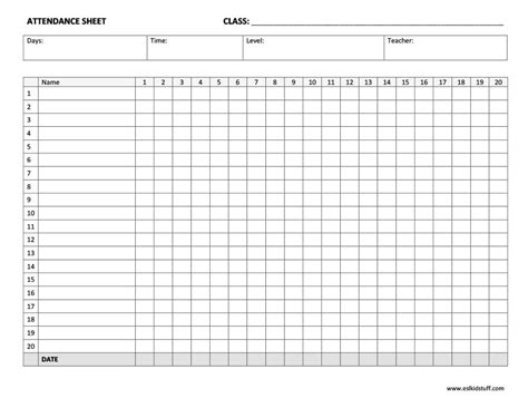 40 Free Attendance Tracker Templates Employee Babe Meeting Artofit