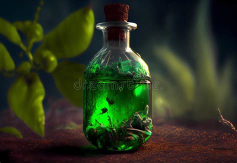 Flask With Green Poison Dangerous Substance Stock Illustration Illustration Of Science