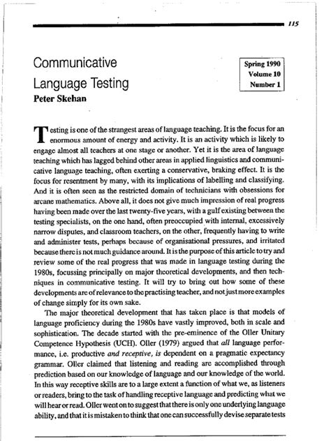 Communicative Language Testing Pdf Sociolinguistics Linguistics