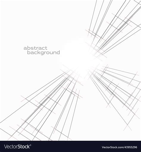 Black Rectangular Lines Outline Shapes On White Vector Image