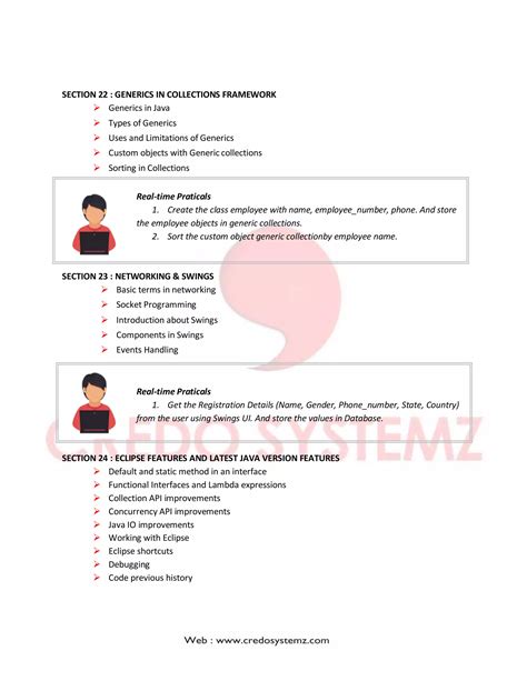 core java training course content pdf