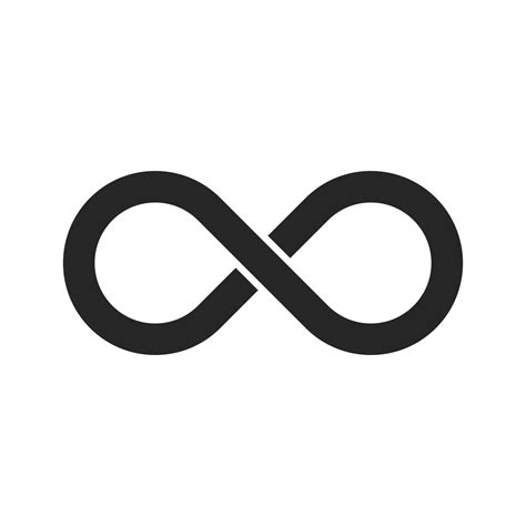 Infinity Symbol Icon Isolated On White Background Vector Art