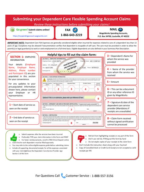 Fillable Online Wcms Staging Ccac Wageworks Dependent Care Fsa Claim