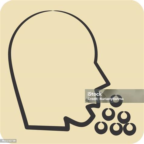 아이콘 기침 호흡기 치료 기호와 관련이 있습니다 손으로 그린 스타일입니다 심플한 디자인 편집 가능 간단한 일러스트레이션 건강 진단에 대한 스톡 벡터 아트 및 기타 이미지