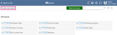 Board Templates Virtosoftware Guides And Docs