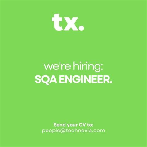 Sqacircle On Linkedin Karachi Based Technexia Is Hiring Sqa Engineer Location …