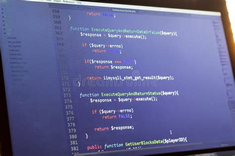 Php Back End Code Zoomed Through A Magnifier Computer Programming