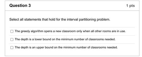 solved question 1 1 pts which of the following statements