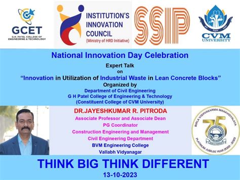 Prof Dr Jayeshkumar Pitroda On Linkedin Expert Innovation Civil G Vallabh
