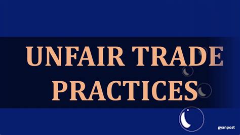 UNFAIR TRADE PRACTICES YouTube