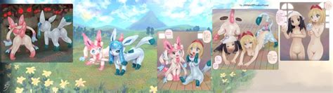 Rule 34 Absurd Res Akari Pokemon Alpha Pokemon Blonde Hair Blue Body Blue Eyes Breasts Bude