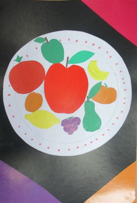 Аппликация фрукты 81 фото шаблоны фруктов для создания детской поделки