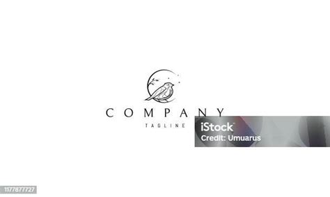 새와 달의 추상적 인 이미지에 벡터 로고 새에 대한 스톡 벡터 아트 및 기타 이미지 새 로고 날기 Istock