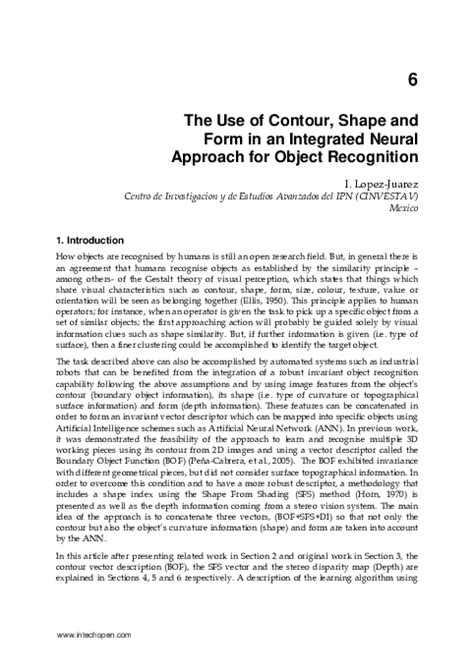 Pdf The Use Of Contour Shape And Form In An Integrated Neural