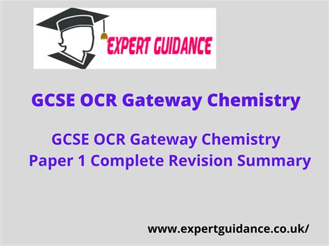 GCSE OCR GATEWAY A GCSE Chemistry Complete Revision Summary Teaching Resources