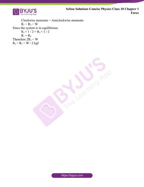 Selina Solutions Concise Physics Class 10 Chapter 1 Force Free Pdf