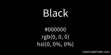 Black Color Code Is 000000