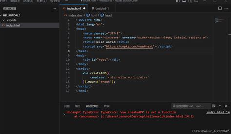 求助！！用vscode软件写了一个vue3 为什么显示不出来hello Worldvue 不显示hello Csdn博客