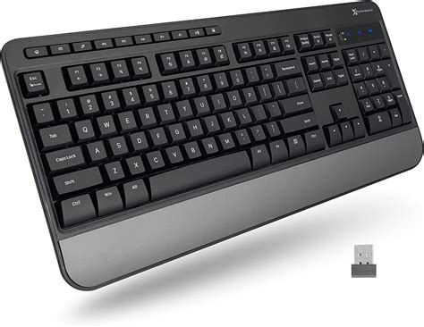 Amazon Com Logitech K Wireless Keyboard For Windows Ghz Wireless Full Size Number Pad