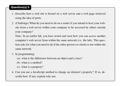 Solved Question S Describe How A Web Site Is Hosted On Chegg