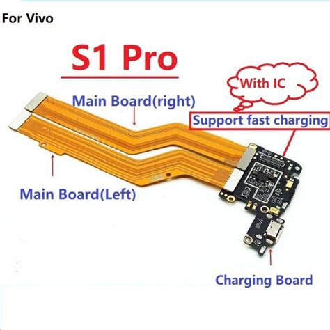Original USB Board Charger Charging Dock Port Connector Flex Cable For Vivo S Pro Motherboard