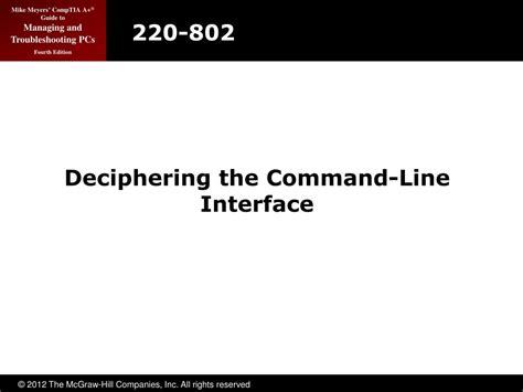 Ppt Working With The Command Line Interface Powerpoint Presentation