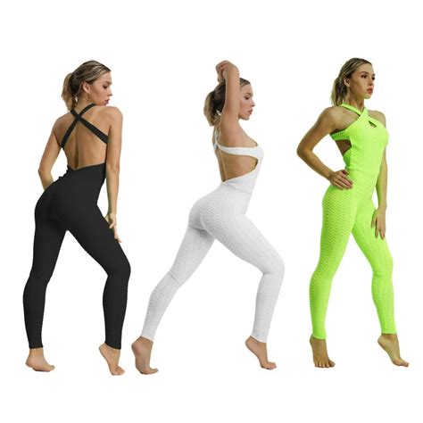 Sports Jumpsuit Yoga Jumpsuit Fitness Sport Suit Women Tracksuit Yoga Set Backless Gym Running