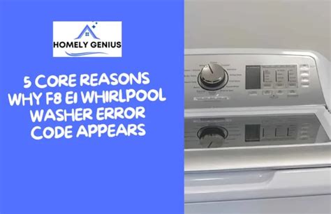 E2 F6 Whirlpool Washer Error Code Meaning And Troubleshooting