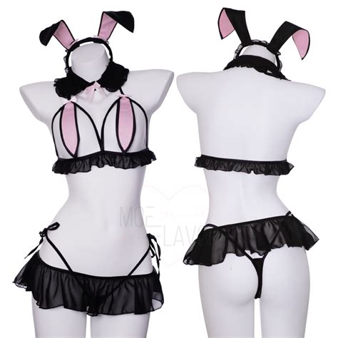 Blush Pink Bunny Lingerie Moeflavor Anime Inspired Fashion
