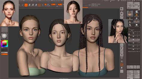 Girl Tongfeng Liu Zbrush Character Character Modeling Character
