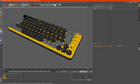 Pop Key Keyboard Logitech Yellow 3d Model 29 3ds Blend C4d Fbx