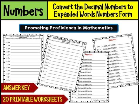 Convert The Decimal Numbers To Expanded Words Numbers Form Conversion
