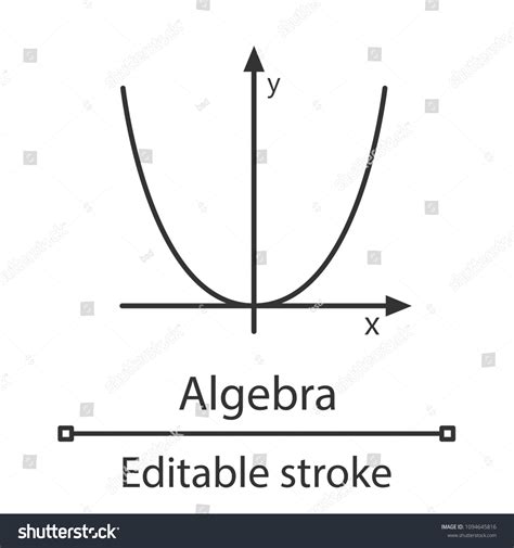 Coordinate System Parabola Linear Icon Thin Stock Vector Royalty Free 1094645816 Shutterstock