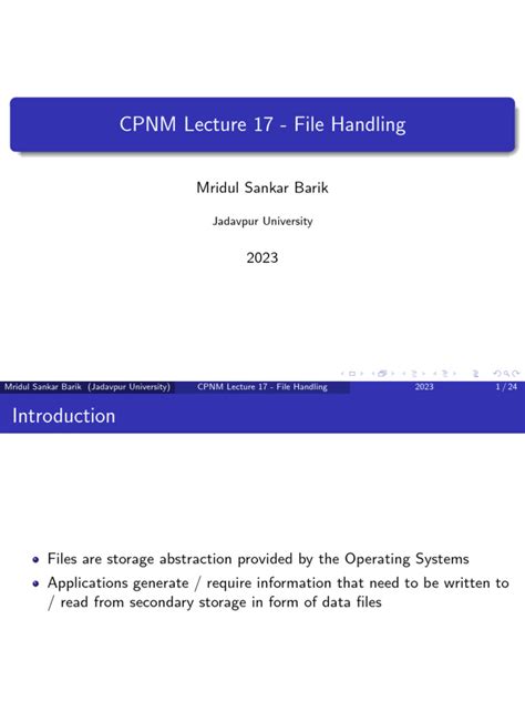 cpnm lecture 17 file handling pdf computer file pointer computer