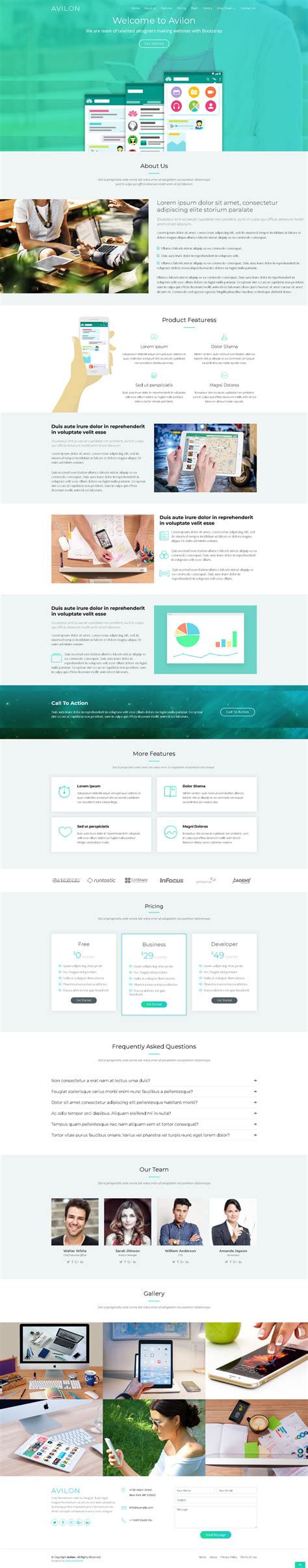 Single Page Bootstrap Theme Bypeople
