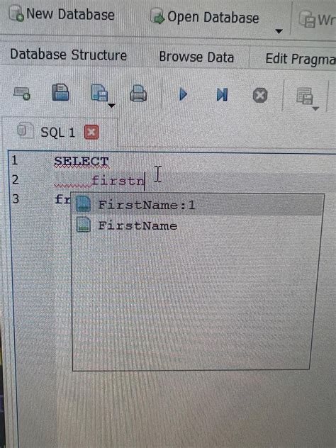 db browser for sqlite column name issue r sql