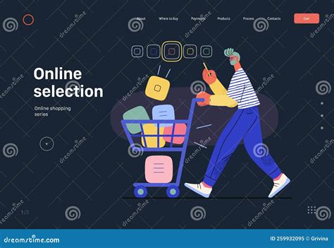 Online Shopping And Electronic Commerce Vector Illustration Series Stock Vector Illustration